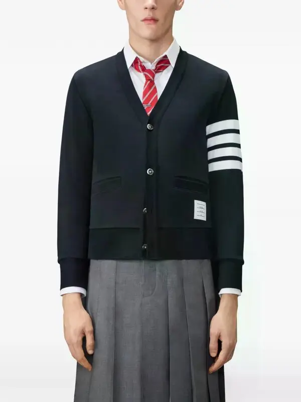 Thom Browne 4-bar Boat-embroidery Cardigan