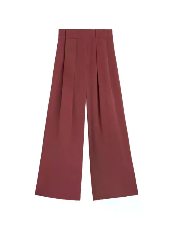 Momoni Aspen Pleated Palazzo Pants - Red