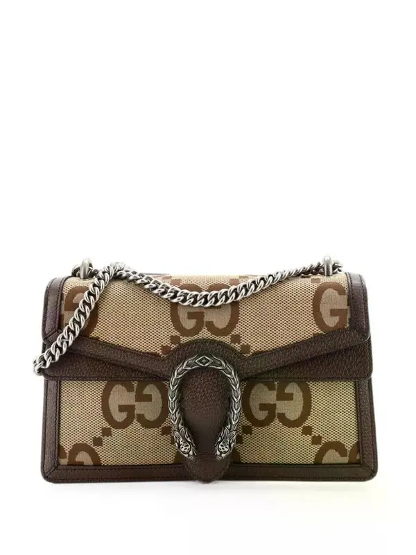 Gucci Dionysus Jumbo Gg Canvas Small Shoulder Bag - Brown