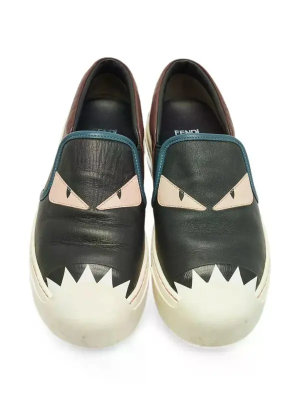 Fendi Monster Eyes Slip-on Sneakers