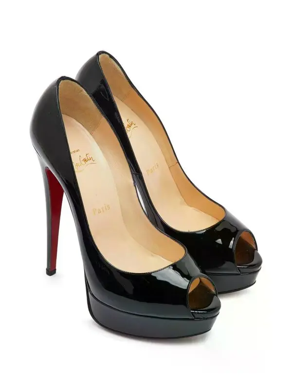 CHRISTIAN LOUBOUTIN Very Prive Peep-toe Platform Pumps