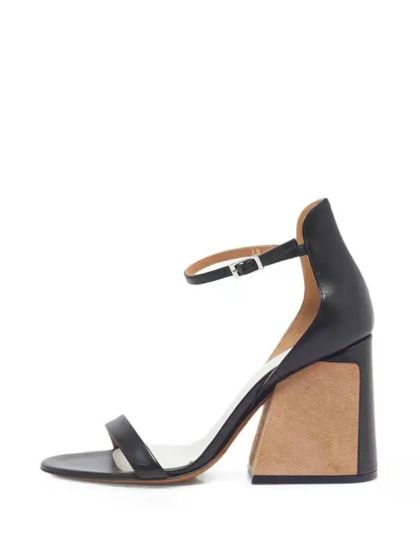 MAISON MARGIELA Leather Open Toe Heeled Sandals