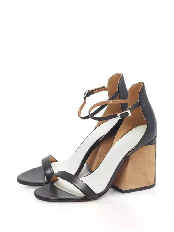 MAISON MARGIELA Leather Open Toe Heeled Sandals