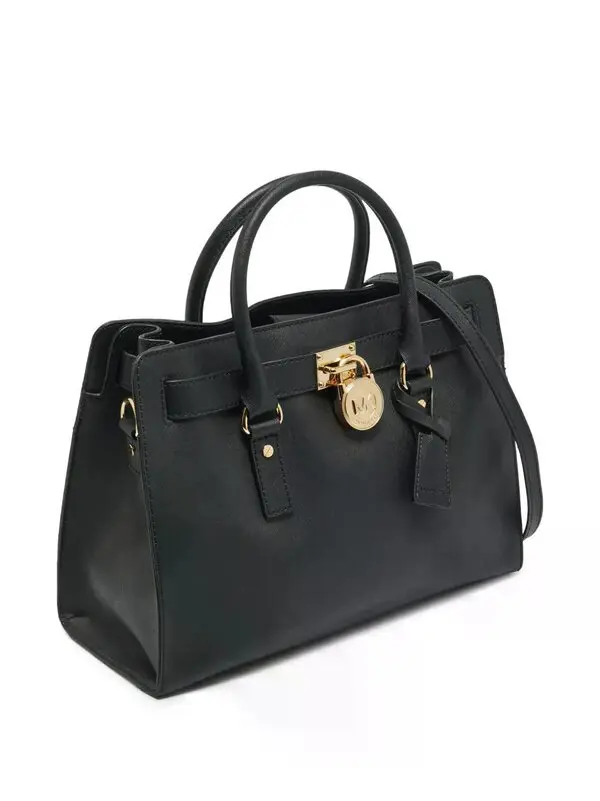 Michael Kors Hamilton Leather Tote Bag - Black