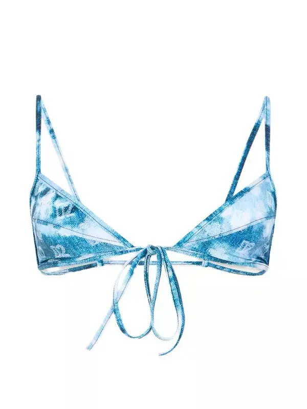 Dsquared2 D2 Monogram Triangle Bikini Top