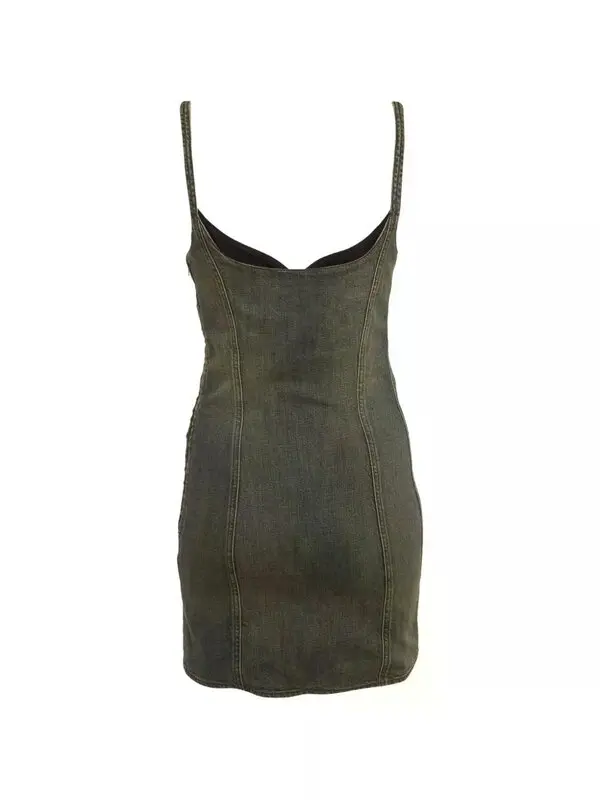 Balenciaga Panelled Sweetheart Neck Mini Dress