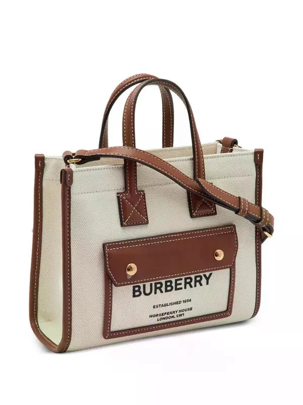 Burberry Mini Freya Tote Bag - Neutrals