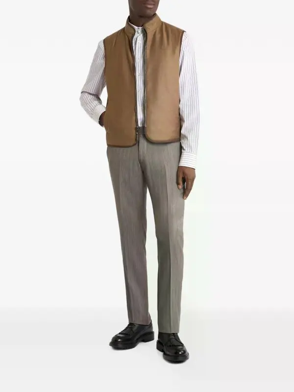 Etro Reversible Silk Twill And Pure Wool Waistcoat