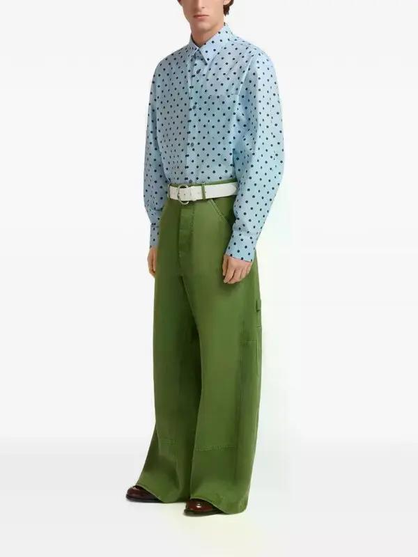 Marni Embroidered Carpenter Trousers - Green