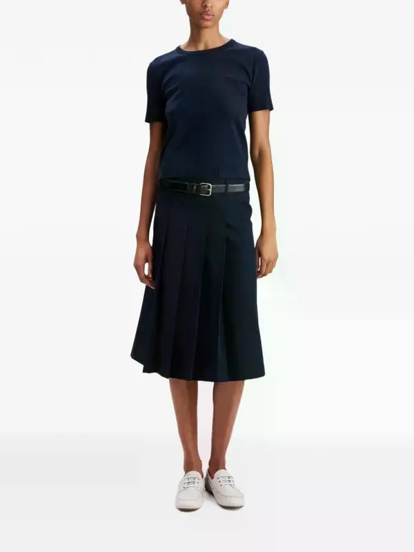 A.p.c. Pleated Midi Skirt - Blue