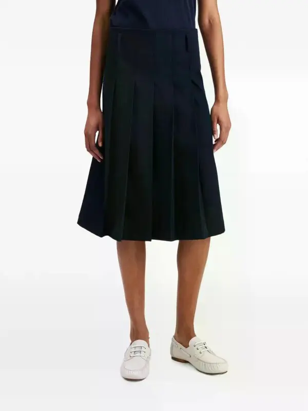 A.p.c. Pleated Midi Skirt - Blue