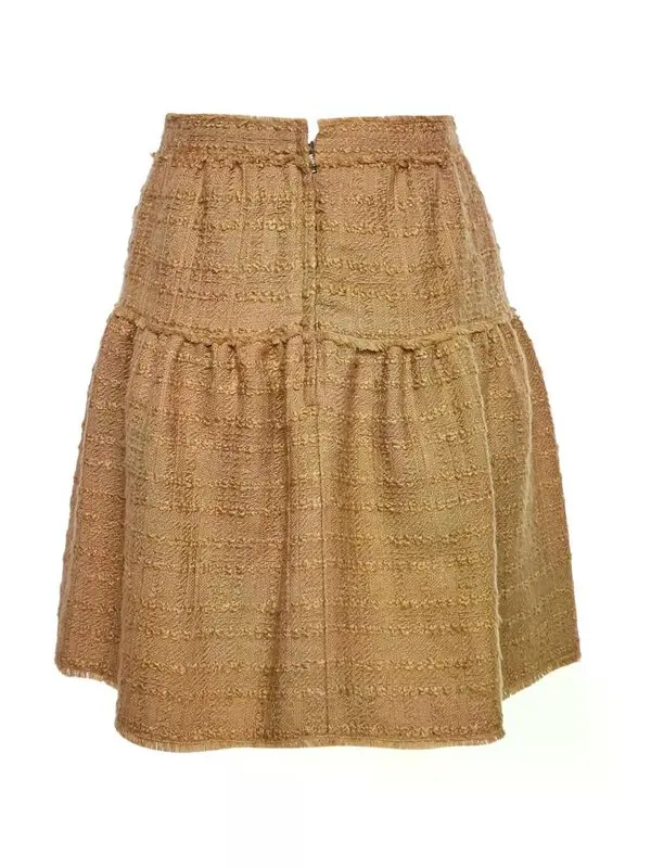 Dolce & Gabbana Zip-fastening Tweed Mini Skirt - Brown