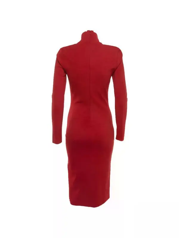 Dsquared2 Long Sleeve Turtleneck Midi Dress