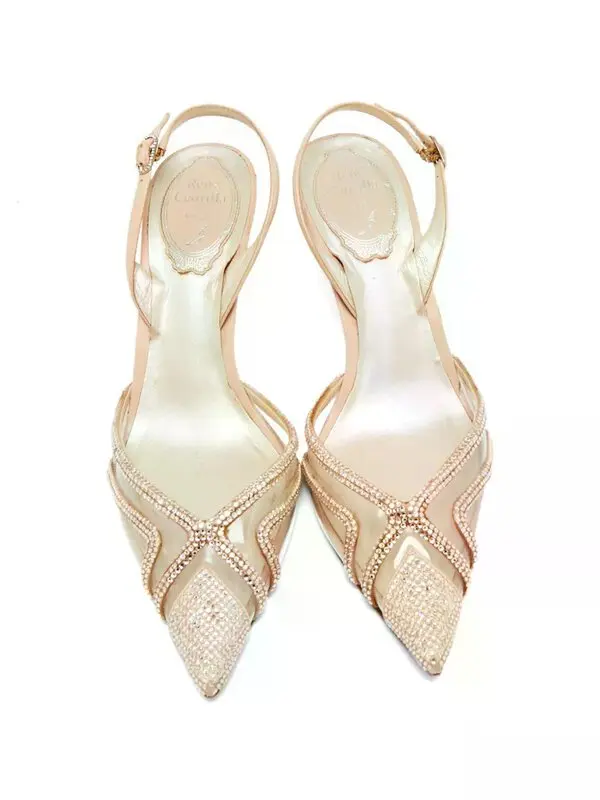 Rene Caovilla Embellished Slingback Pumps