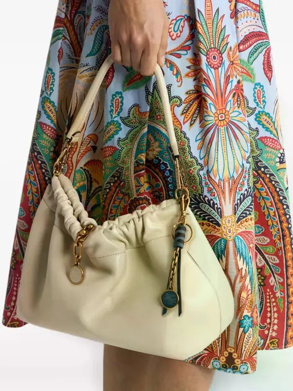 Etro Nappa Leather Charm With Chain And Pegaso Coin