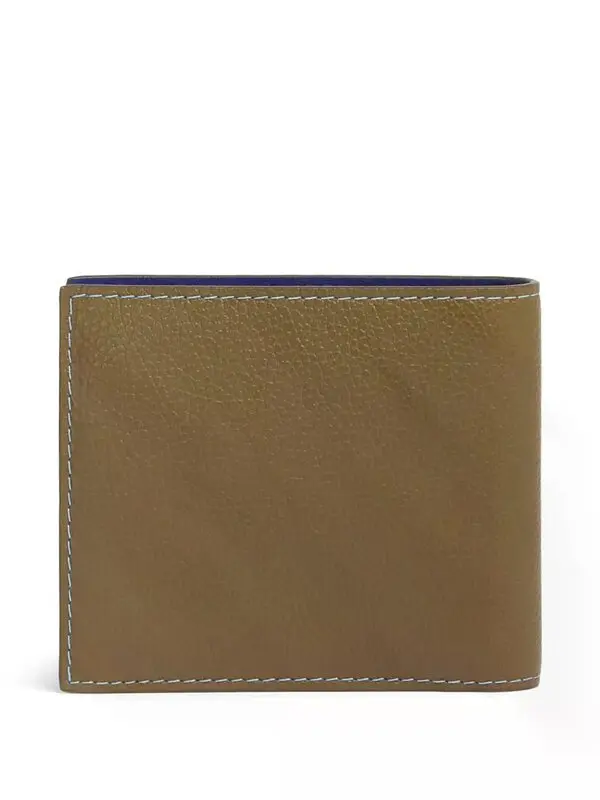 Marni Light Brown Leather Bifold Wallet With Contrast Stitching