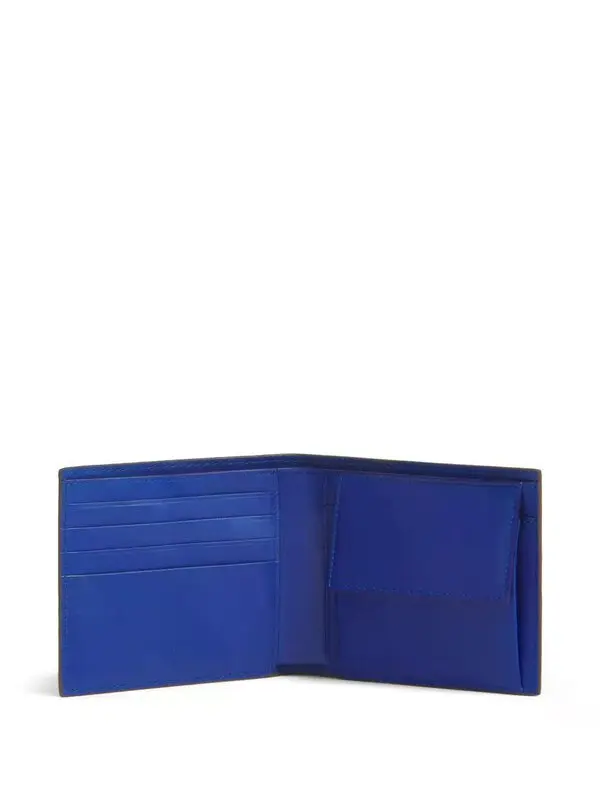 Marni Light Brown Leather Bifold Wallet With Contrast Stitching
