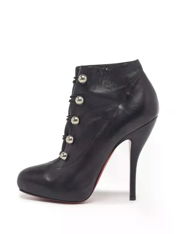 CHRISTIAN LOUBOUTIN Ron Fifi Button-up Ankle Boots - Black