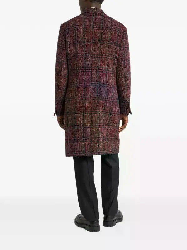 Etro Wool And Cashmere Check Motif Coat