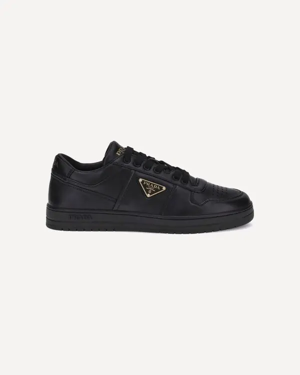 Prada Downtown Leather Sneakers - Black