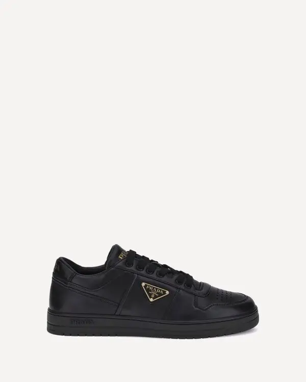 Prada Downtown Leather Sneakers - Black
