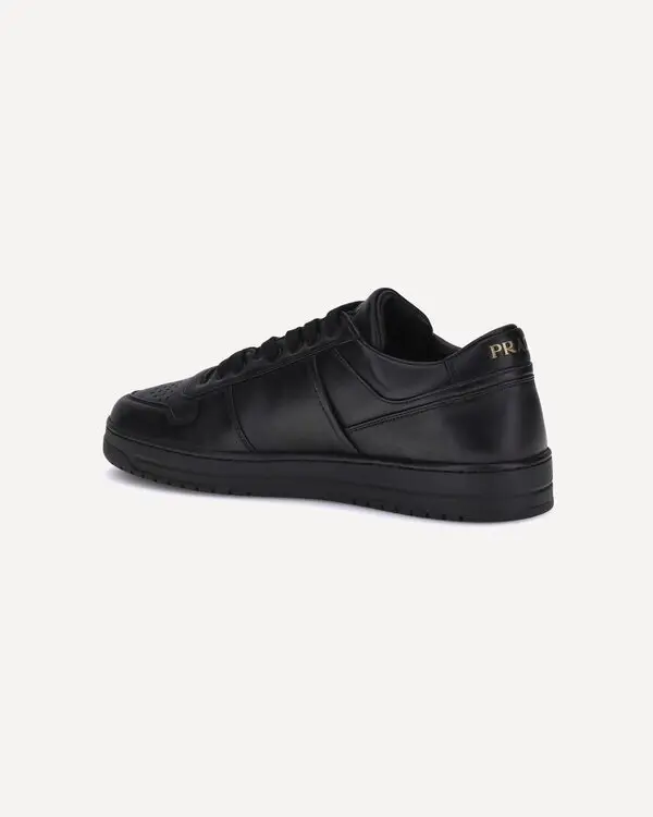 Prada Downtown Leather Sneakers - Black