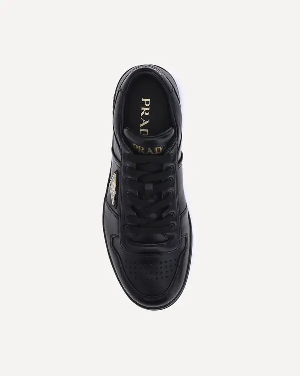 Prada Downtown Leather Sneakers - Black