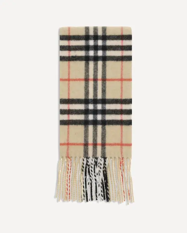 Burberry Thin Cashmere Check Scarf - Beige