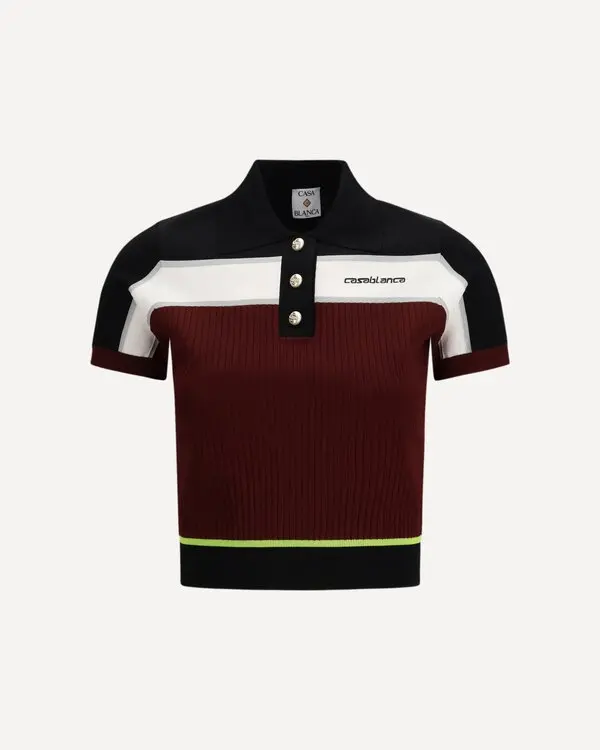 Casablanca Striped Short-seeve Poo Shirt Femae - Multicolour