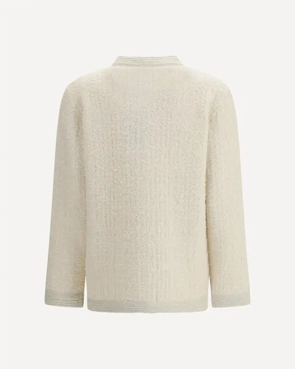 Gucci Bouclé Lamé Wool Cardigan