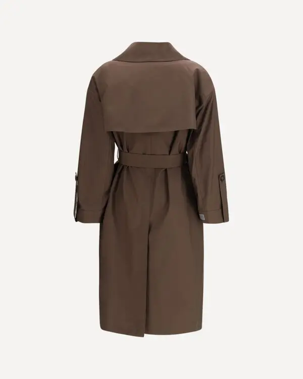 Max Mara Double-breasted Cotton-blend Trench Coat - Brown