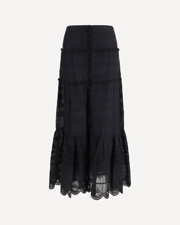 MARANT ETOILE Paoline Long Cotton Skirt