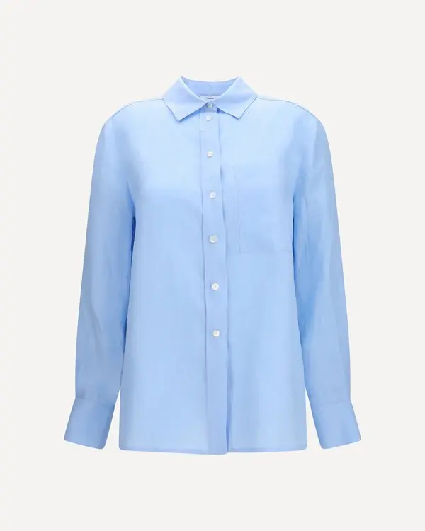 LARDINI Long-sleeved Linen Shirt