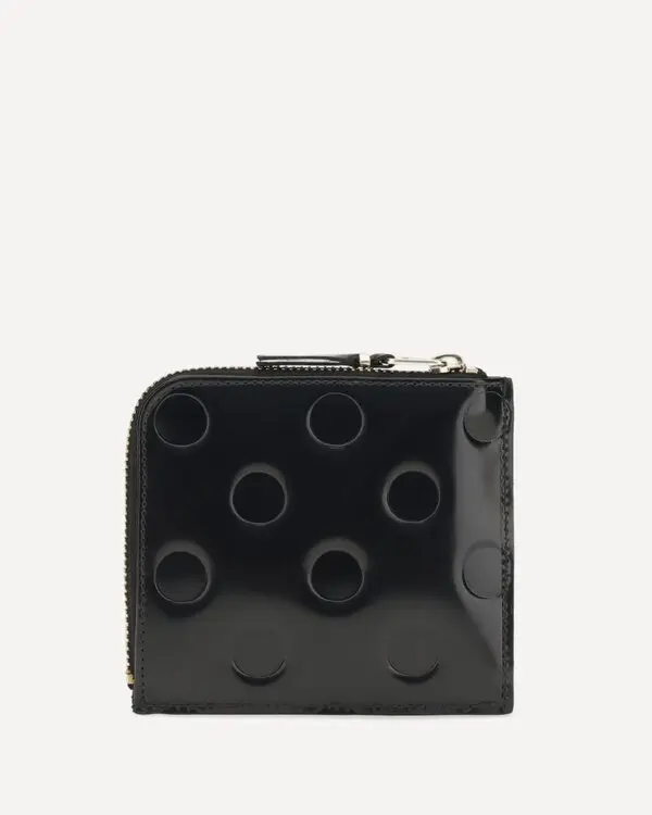 Comme Des Garçons Embossed Polka-dot Leather Wallet