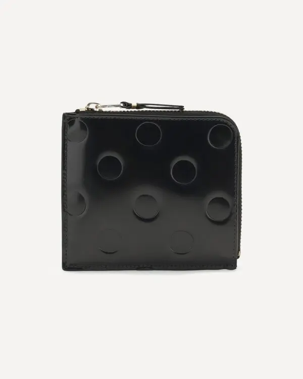 Comme Des Garçons Embossed Polka-dot Leather Wallet