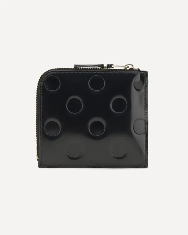 Comme Des Garçons Embossed Polka-dot Leather Wallet