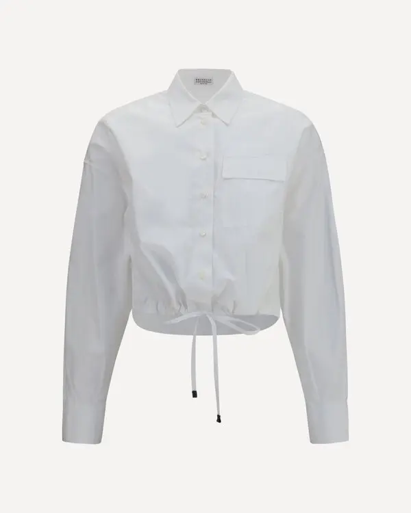 Brunello Cucinelli Cotton Hirt With Drawtring Wait