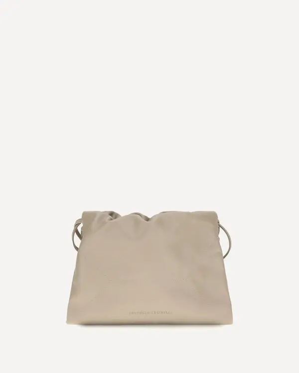 Brunello Cucinelli Leather Pouch With Monili