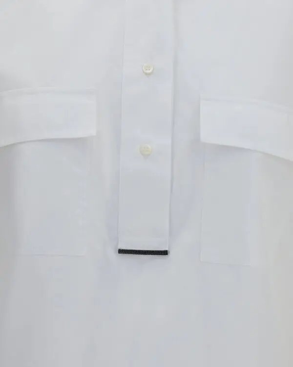 Brunello Cucinelli Cotton Hirt With Monili Detail