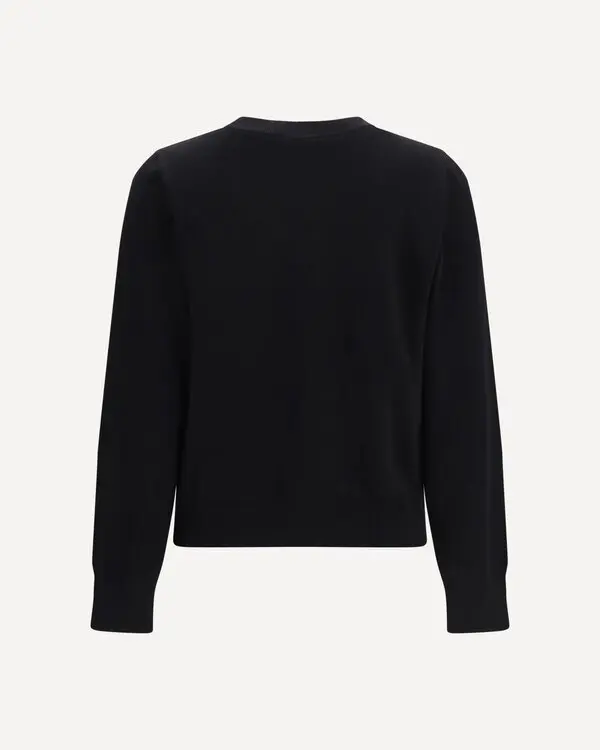 GANNI Banana Print Crew Neck Sweater - Black