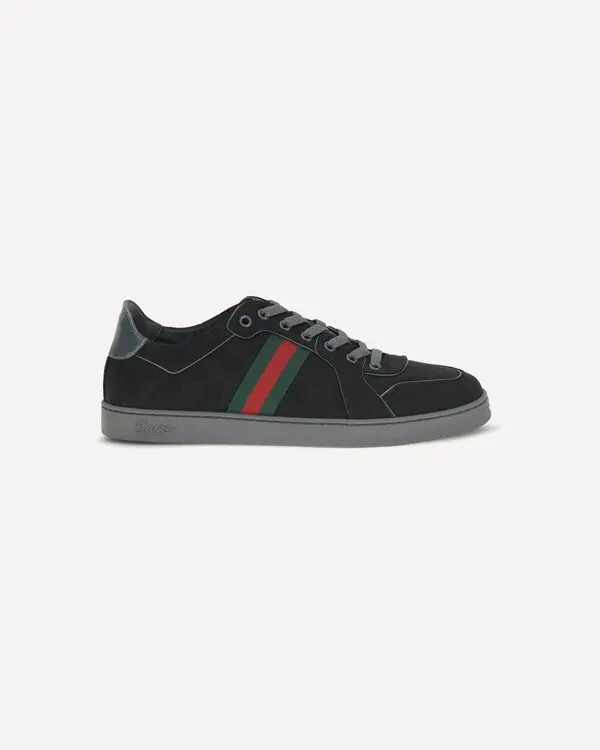 Gucci Stretch Gg Fabric Sneakers With Web Stripe Detail
