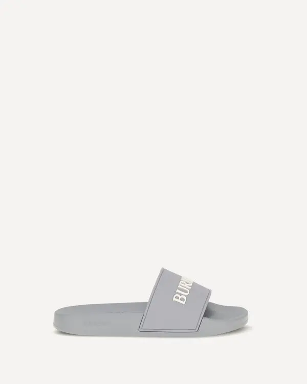 Burberry Logo Slides - Grey