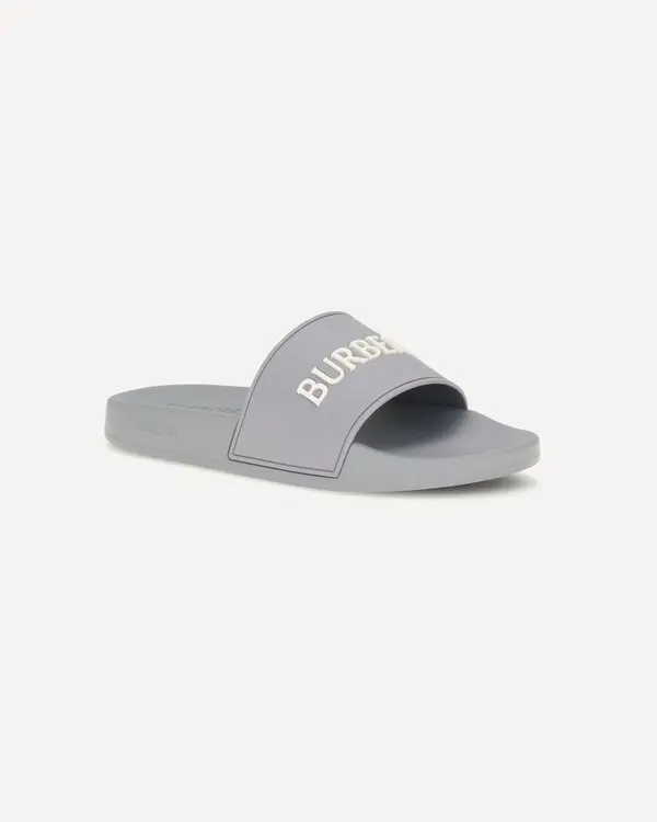 Burberry Logo Slides - Grey