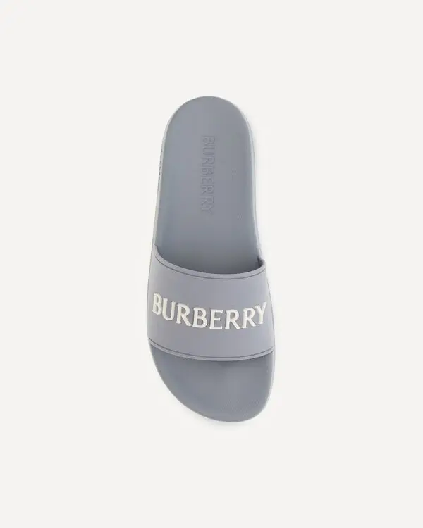 Burberry Logo Slides - Grey
