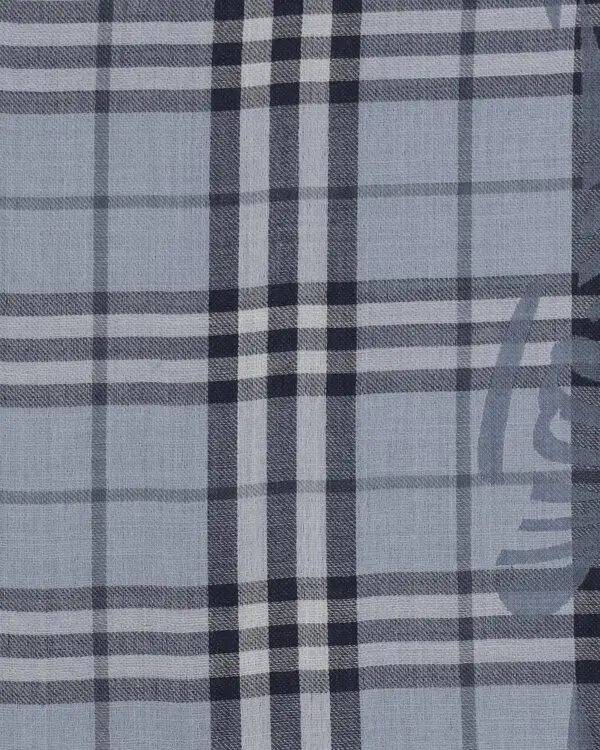 Burberry Knight Check Wool And Silk Scarf