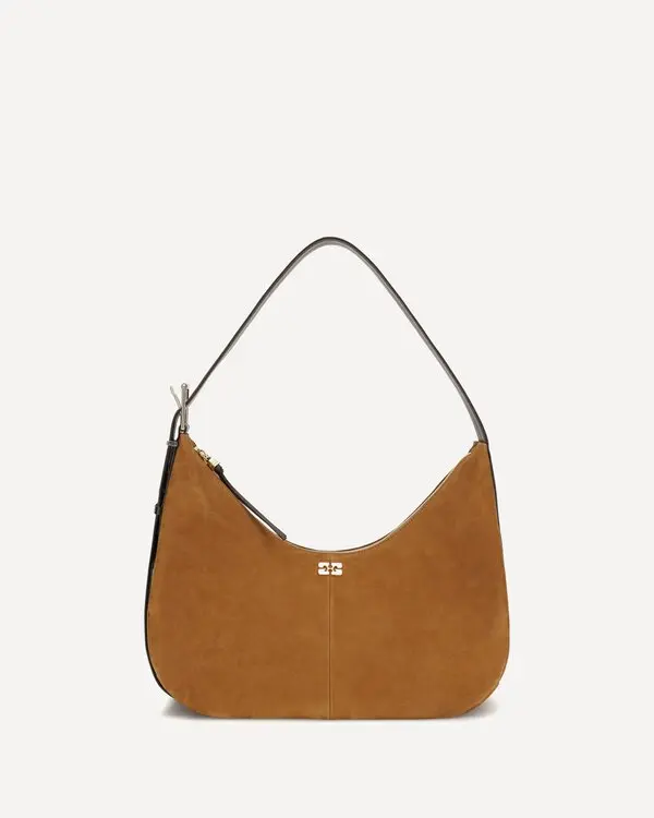 GANNI Suede Vegan Shoulder Bag