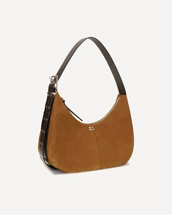 GANNI Suede Vegan Shoulder Bag
