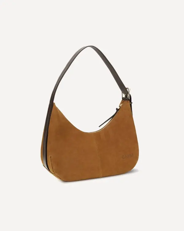 GANNI Suede Vegan Shoulder Bag