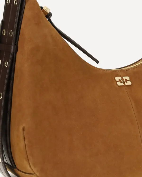 GANNI Suede Vegan Shoulder Bag