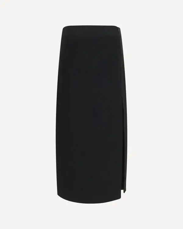 Khaite Lyle Skirt In Sculptural Japanese Crepe - Black
